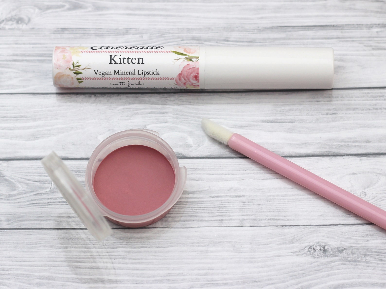 Matte Lipstick kitten Light Matte Pink Vegan | Etsy