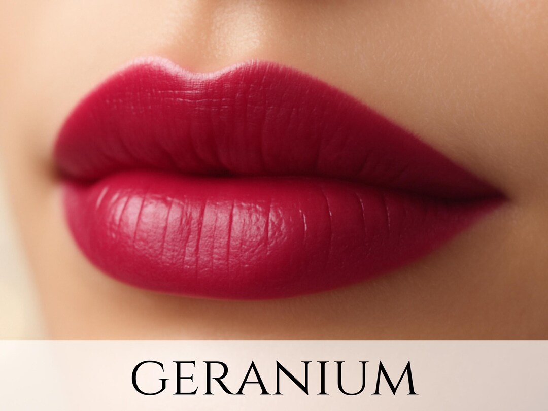 Vegan Lipstick Sample - "geranium" Raspberry Pink Natural Mineral ...