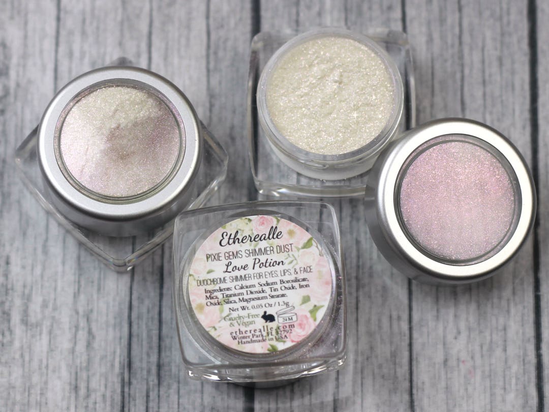 Pixie Gems Holographic Shimmer Dust Sample - "love Potion" - All Natural Color Shifting Pink ...
