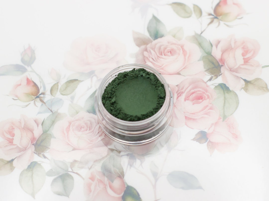 Dark Green Eyeshadow - "puck" - Satin Hunter Green - Natural Vegan ...