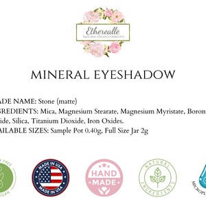 Matte Dark Gray Eyeshadow - "stone" - Vegan Mineral Makeup - Etsy