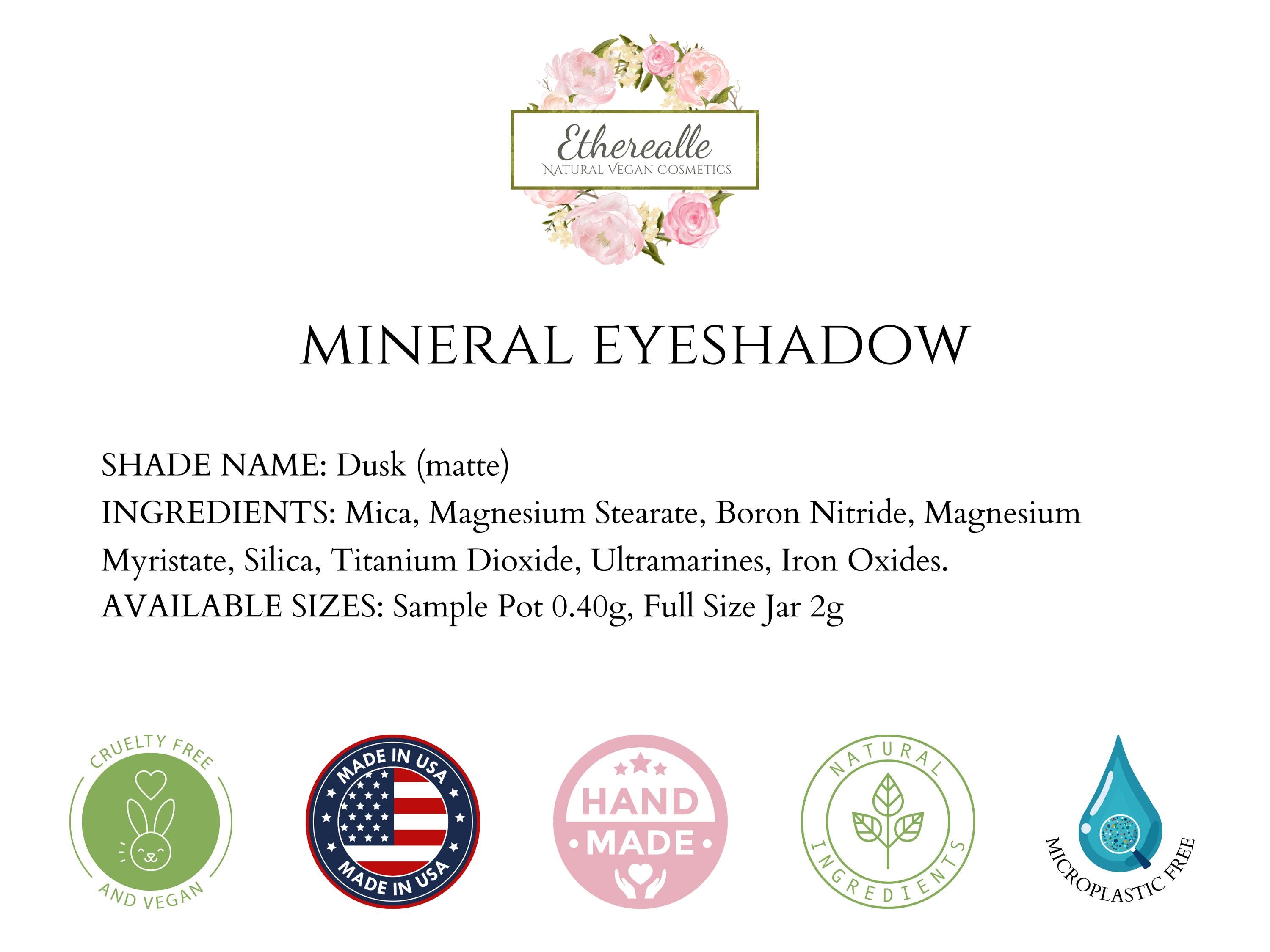 Matte Blue Grey Eyeshadow - "dusk" - Medium Gray Blue Vegan Mineral ...