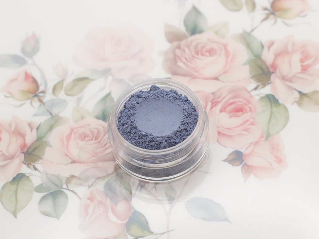 Matte Blue Grey Eyeshadow - "dusk" - Medium Gray Blue Vegan Mineral ...