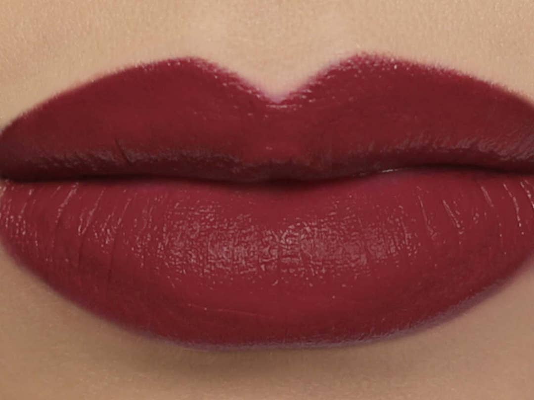 Matte Lipstick - "spellbound" Deep Red Wine Vegan Lipstick With Natural ...