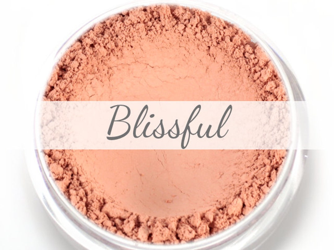 Peachy Pink Blush Sample - "blissful" (.75g Net Wt) - Vegan Matte Blush ...