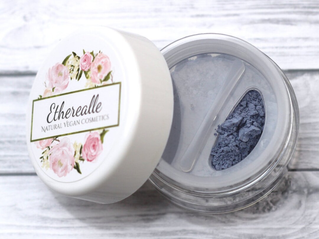 Matte Blue Grey Eyeshadow dusk Medium Gray Blue Vegan Mineral Makeup - Etsy