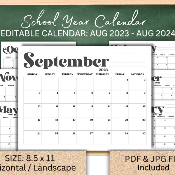 Retro Calendar - Etsy