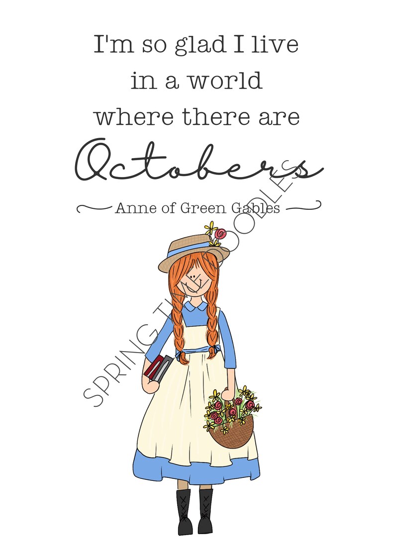 Anne of Green Gables October Quote Print (digital Download) - Etsy