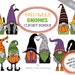 Gnome Digital Halloween Clipart Bundle - Etsy