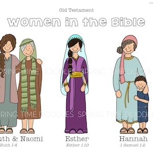 Women of the Old Testament Coloring Pages: Ruth, Esther, Hannah ...