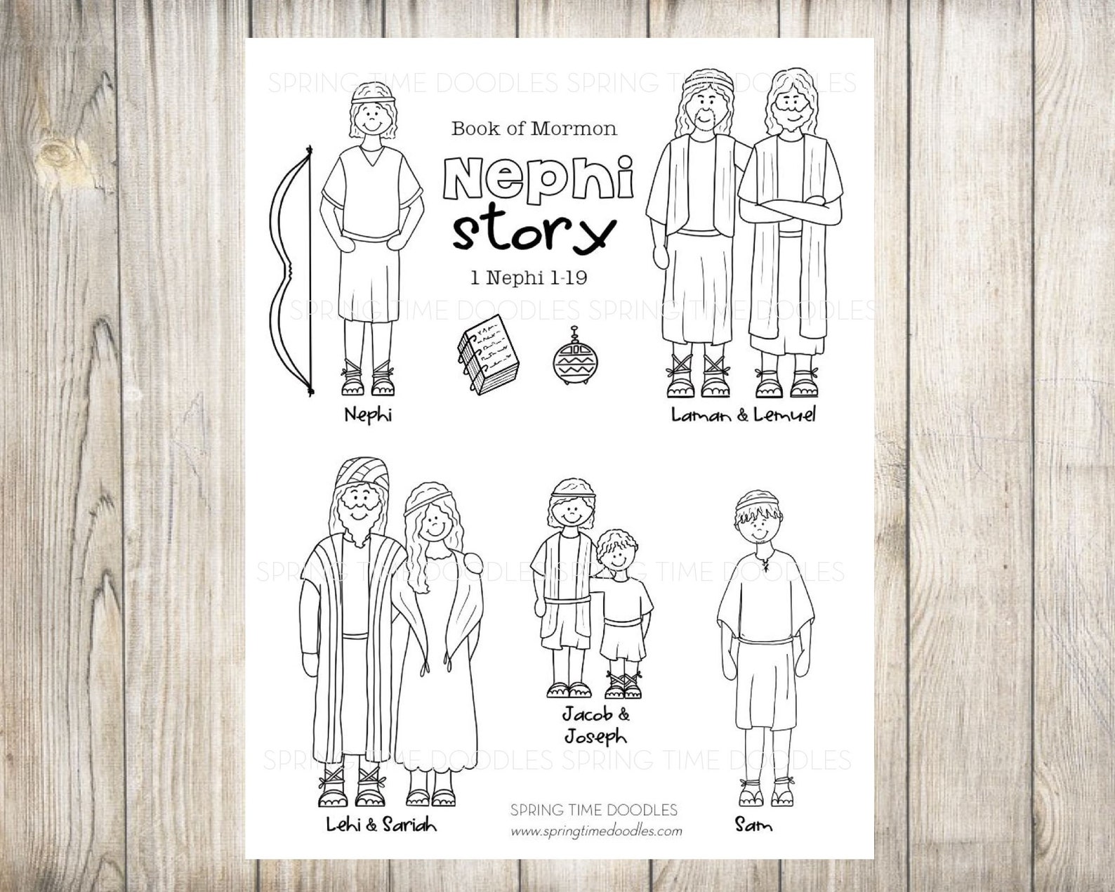 Nephi Scripture Story Printable, Clipart, Puppets, Felt Board Instant ...