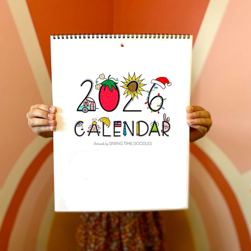 2026 Wall Calendar Doodle - Etsy