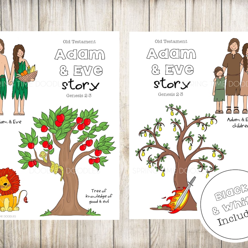 Adam and Eve Clipart - Etsy