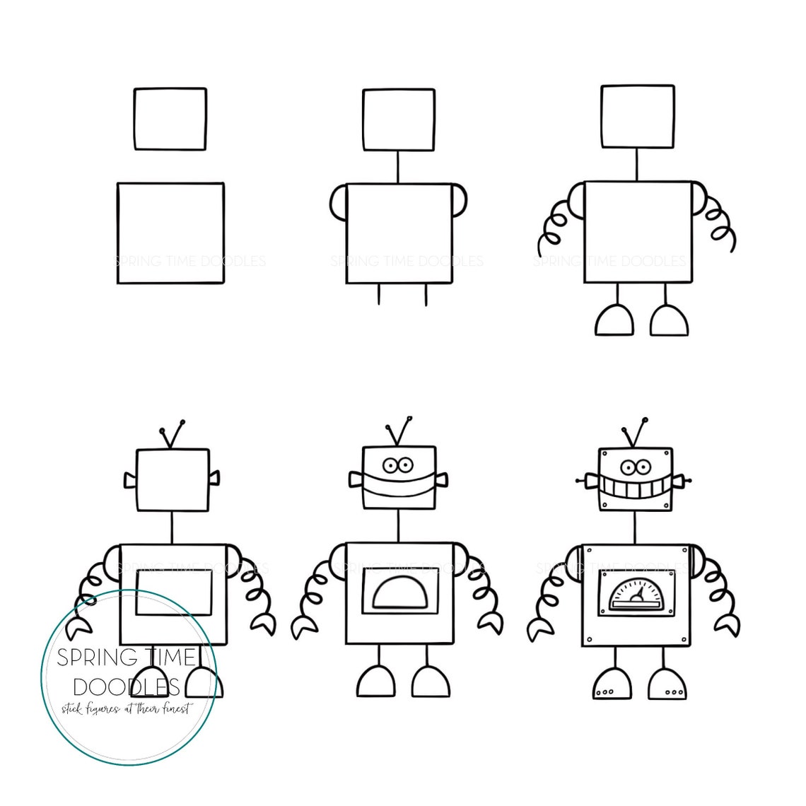 how-to-draw-a-stick-figure-and-so-much-more-doodle-book-etsy