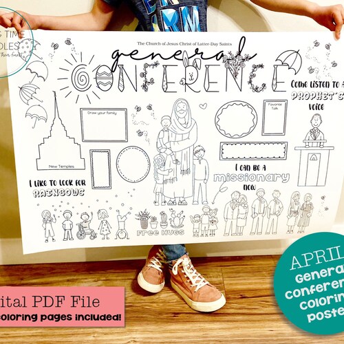 Huge General Conference Coloring Poster - Etsy