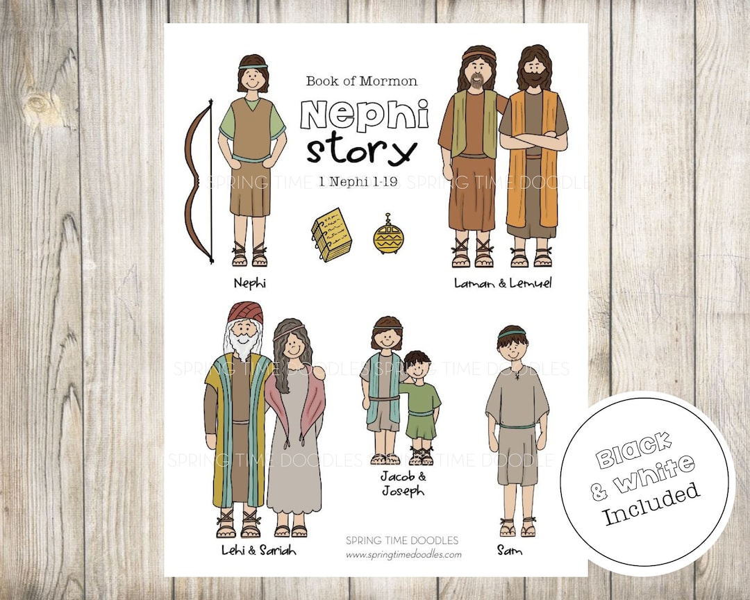 Nephi Scripture Story Printable, Clipart, Puppets, Felt Board - Instant ...