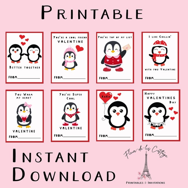 Penguin Valentine - Etsy