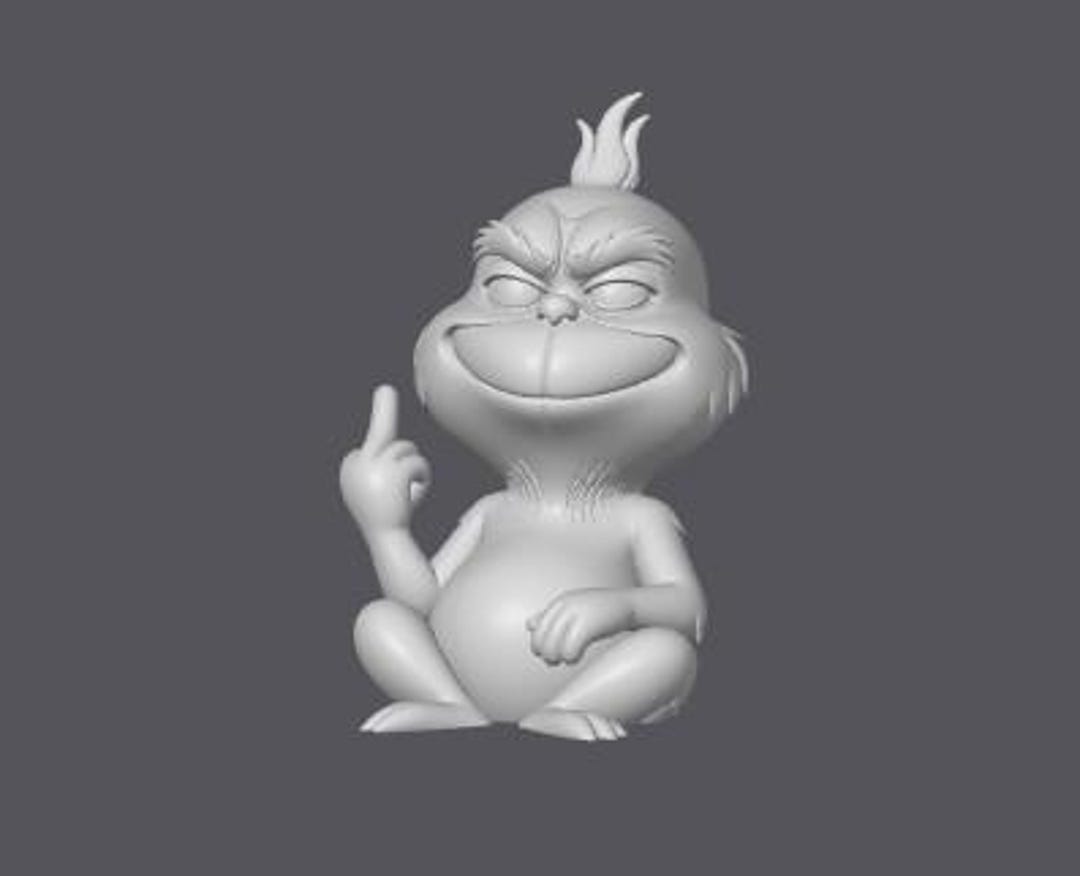 Christmas Villain Middle Finger Figure | Funny Christmas Decor | 3D ...