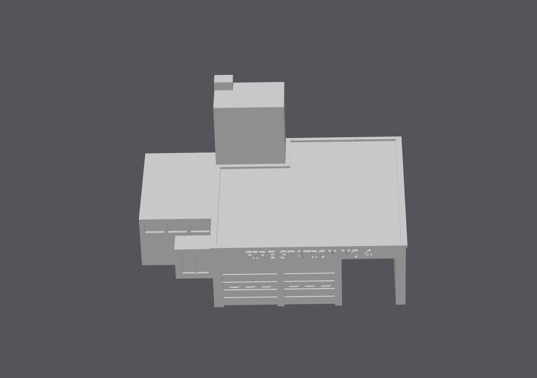Model Railroad Fire Station – N, HO & O Scale 3D Printed Miniature ...