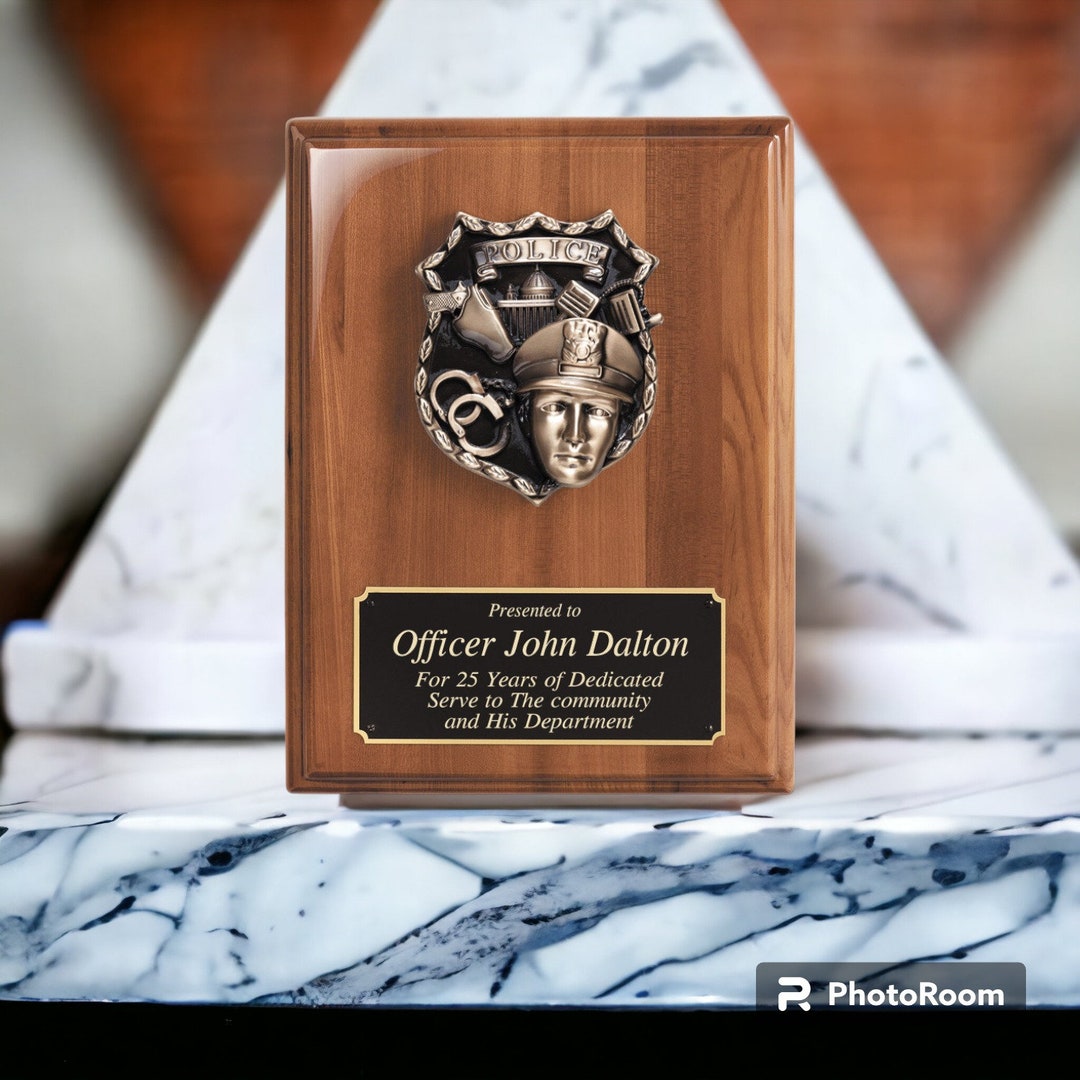 Police Plaque With Casting - Etsy
