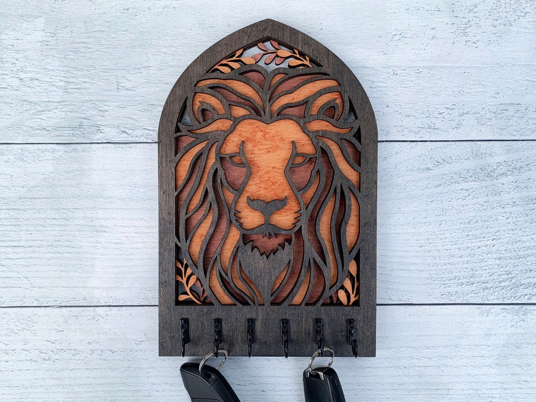 Lion Key Hanger Wall Plaque | Wall Key Holder | Housewarming Gift ...