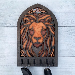 Lion Key Hanger Wall Plaque | Wall Key Holder | Housewarming Gift ...