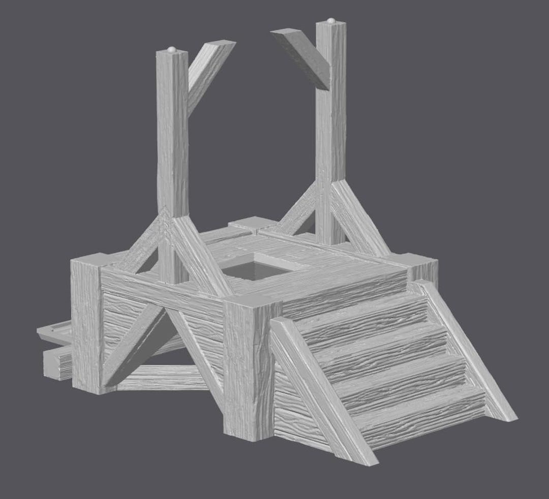 Medieval Gallows Terrain | Tabletop Execution Platform | 3D Printed RPG ...