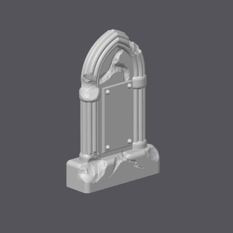 HO N O Scale Model Railroad Ornate Tombstone #9 | 3D Printed Arched ...