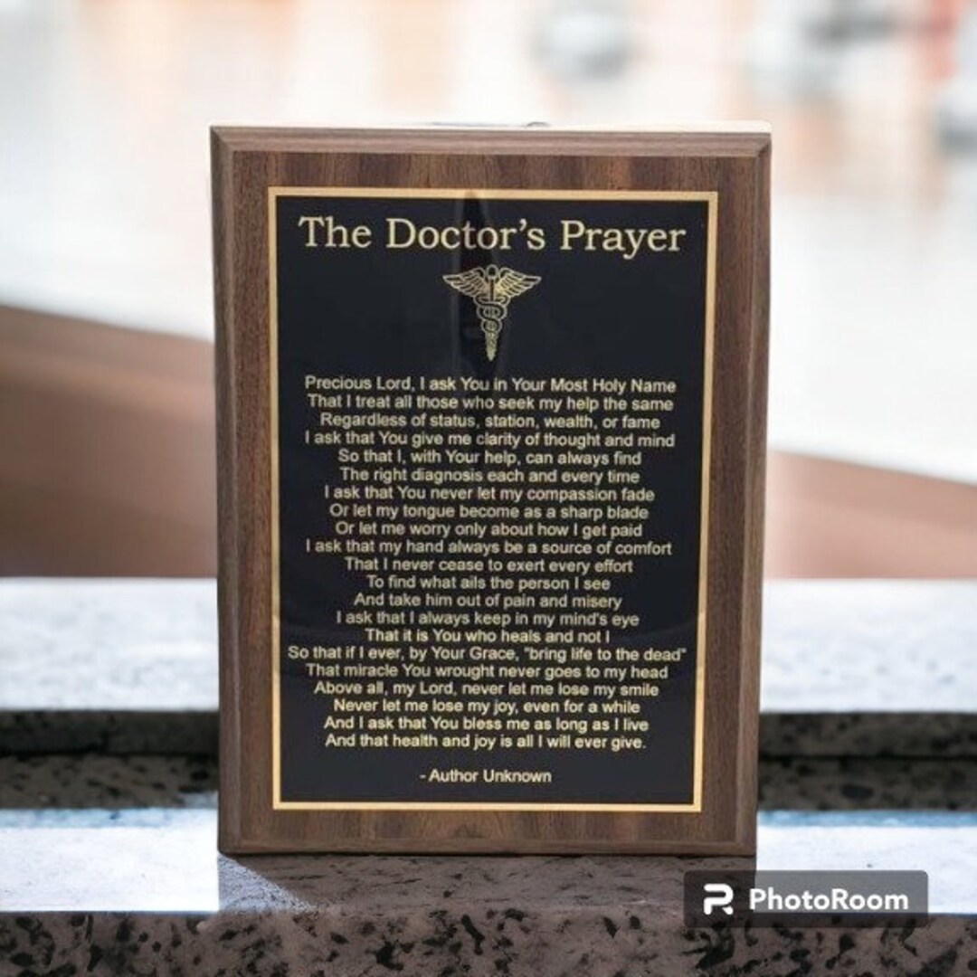 Doctor (physician) Prayer Plaque - Etsy