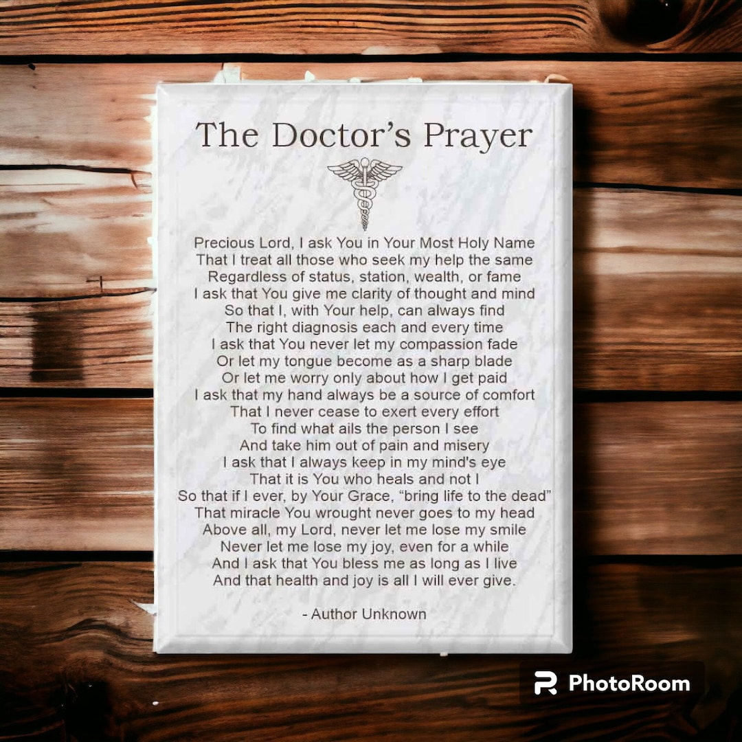 Doctor Prayer Plaque- (doctor, Medical, Physician) - Etsy