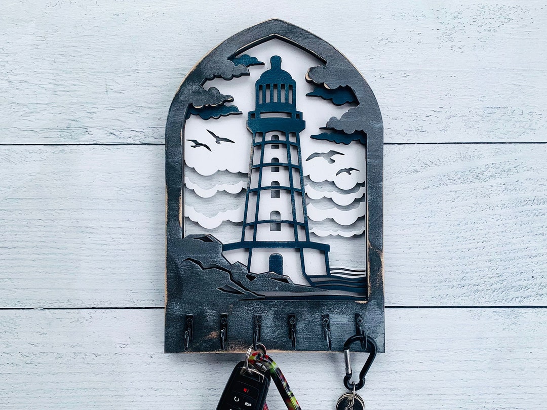 Lighthouse Key Hanger Wall Plaque | Wall Key Holder | Housewarming Gift ...