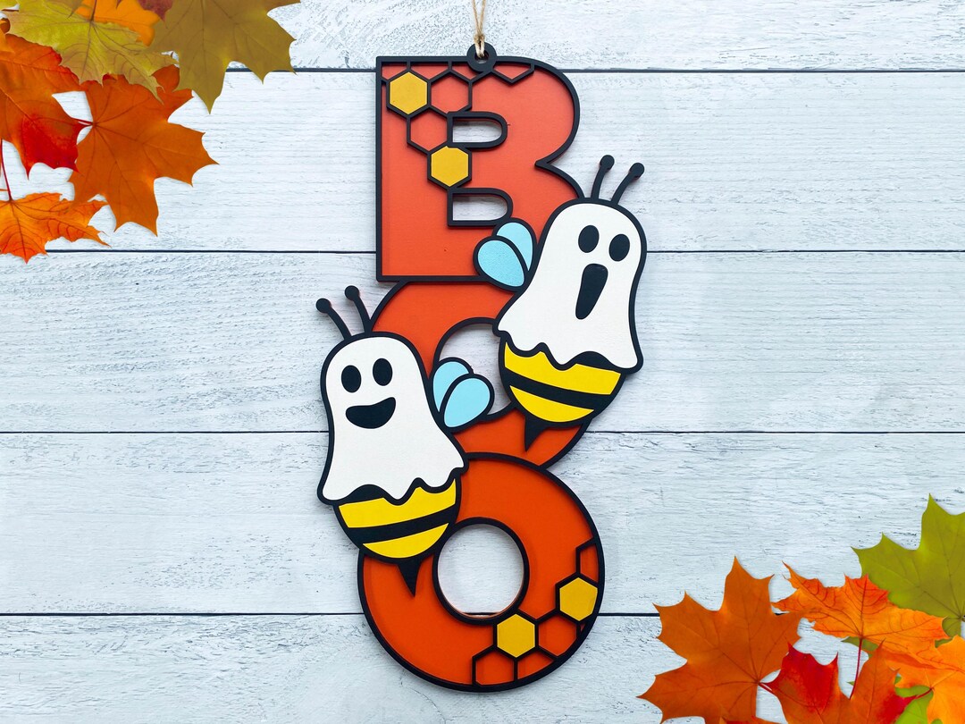 BOO Bees Wooden Sign- Halloween, Spooky, Witch, Ghost, Skeleton ...
