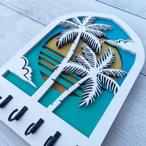 Palm Tree Key Hanger Wall Plaque | Wall Key Holder | Housewarming Gift ...