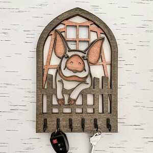 Pig Key Hanger Wall Plaque | Wall Key Holder | Housewarming Gift | Home ...