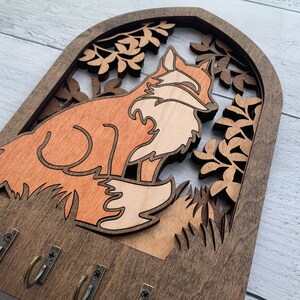Fox Sitting Key Hanger Wall Plaque | Wall Key Holder | Housewarming ...