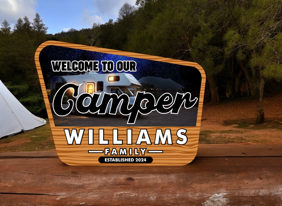 Welcome to Our Camper Sign (design 1)- Camping, RV, Recreational ...