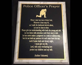 Personalized Engraved_8"x10"_police Officer's Prayer Plaque_deputy ...