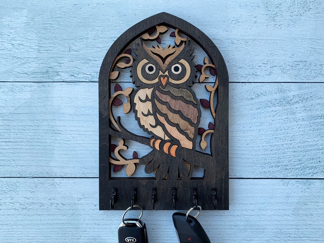 Owl Key Hanger Wall Plaque | Wall Key Holder | Housewarming Gift | Home ...