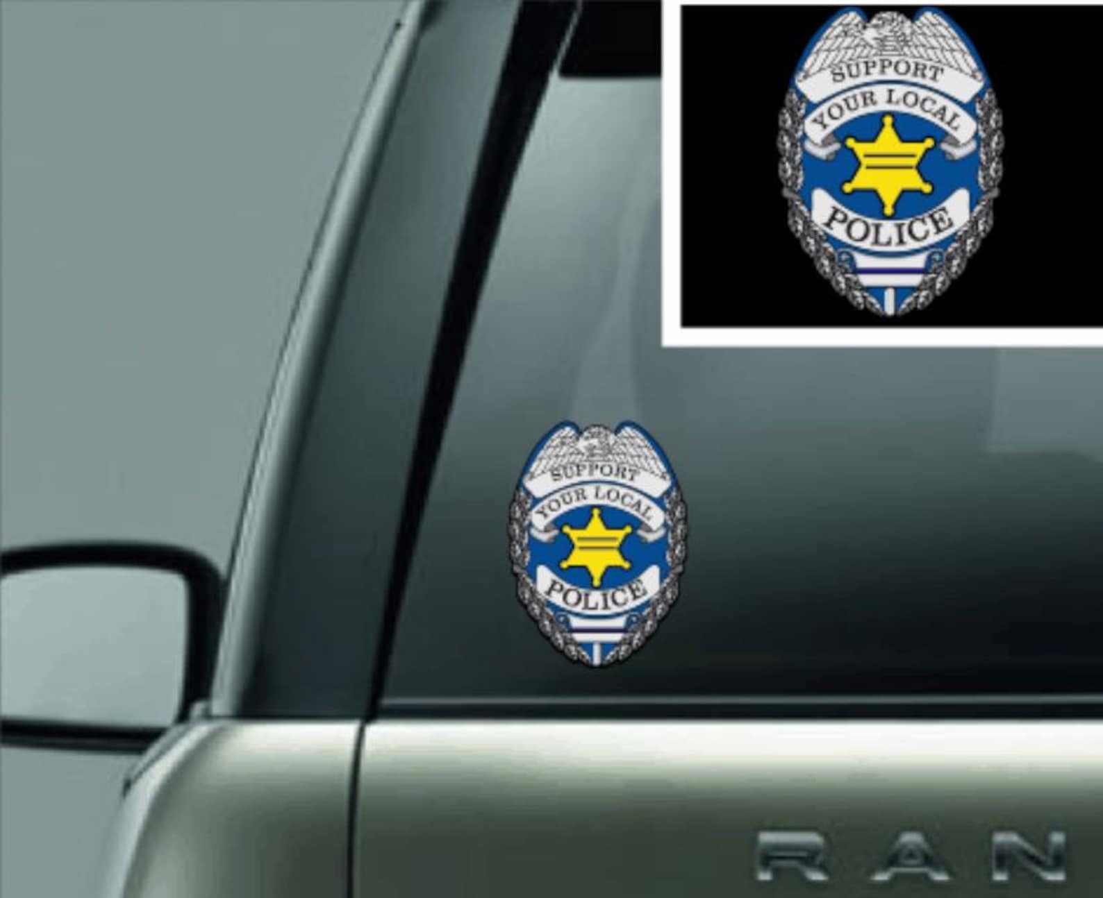 Support the Police Vinyl Window Decal - Etsy