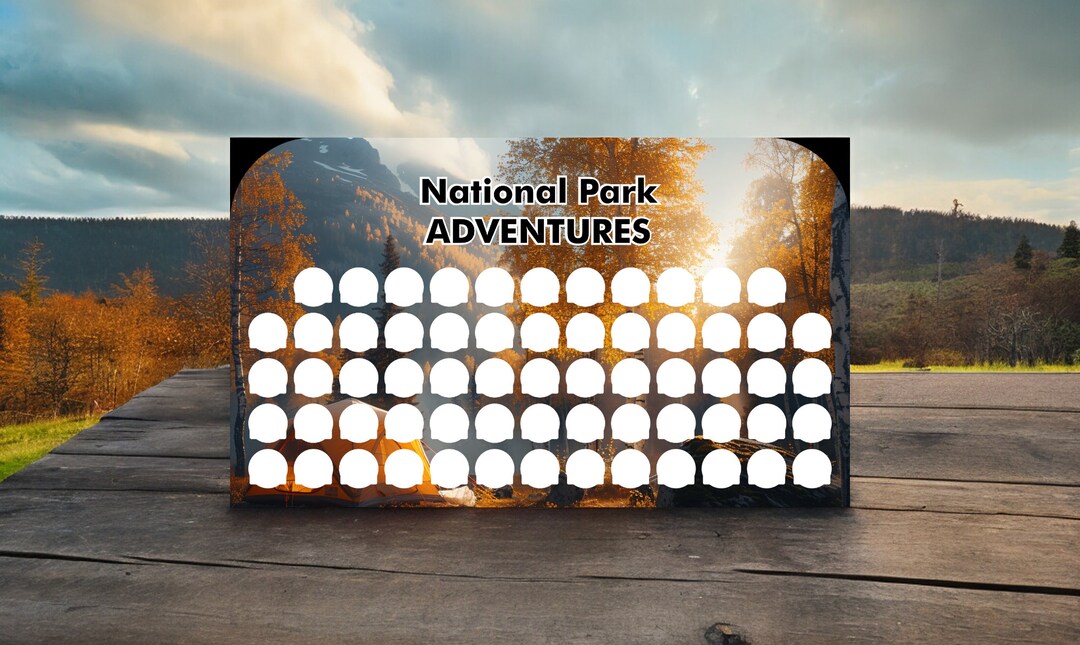 US National Parks Vacation Tracker design 4 Comes With 63 Full Color ...