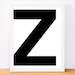 Letter Z, Typography Print, Letter Print, Printable Monogram, Printable ...
