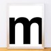 Lowercase Letter M, Typography Print, Printable Monogram, Printable Art ...