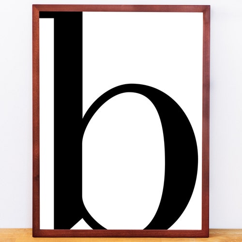 Printable Letter B Letter Art Print B Initial Digital Wall - Etsy