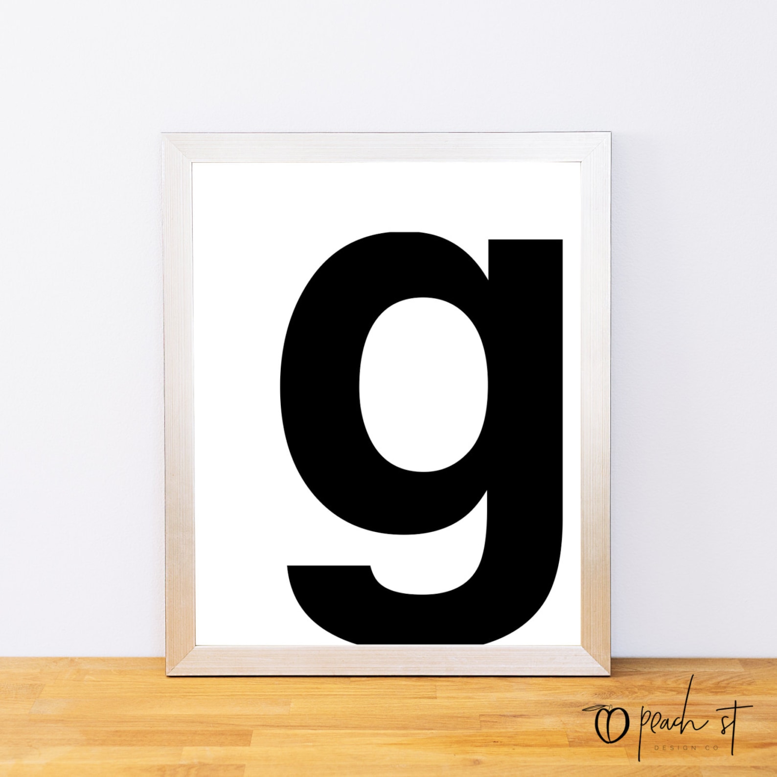 Lowercase Letter G, Typography Print, Printable Monogram, Printable Art ...
