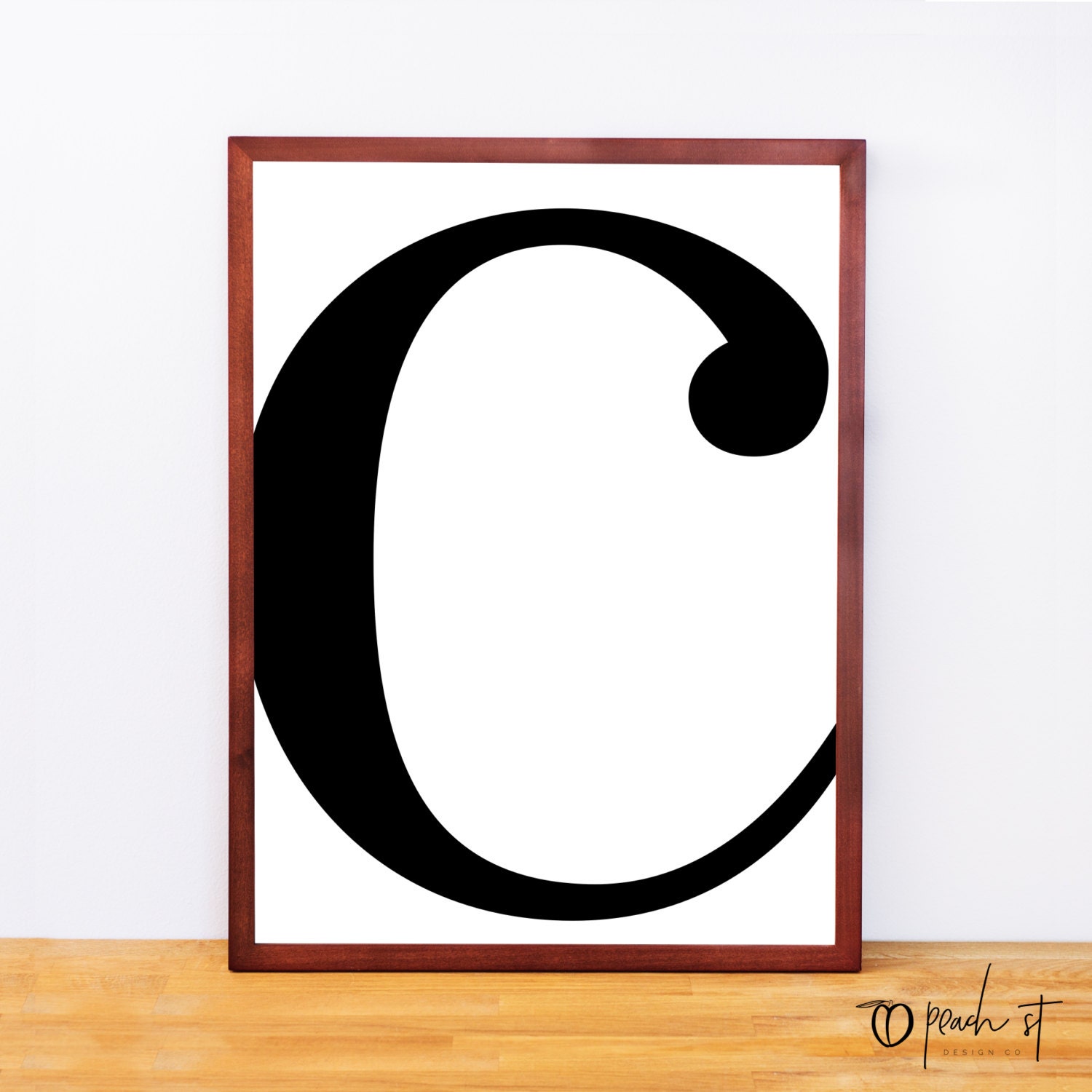 Serif Letter C, Typography Print, Letter Print, Printable Monogram ...