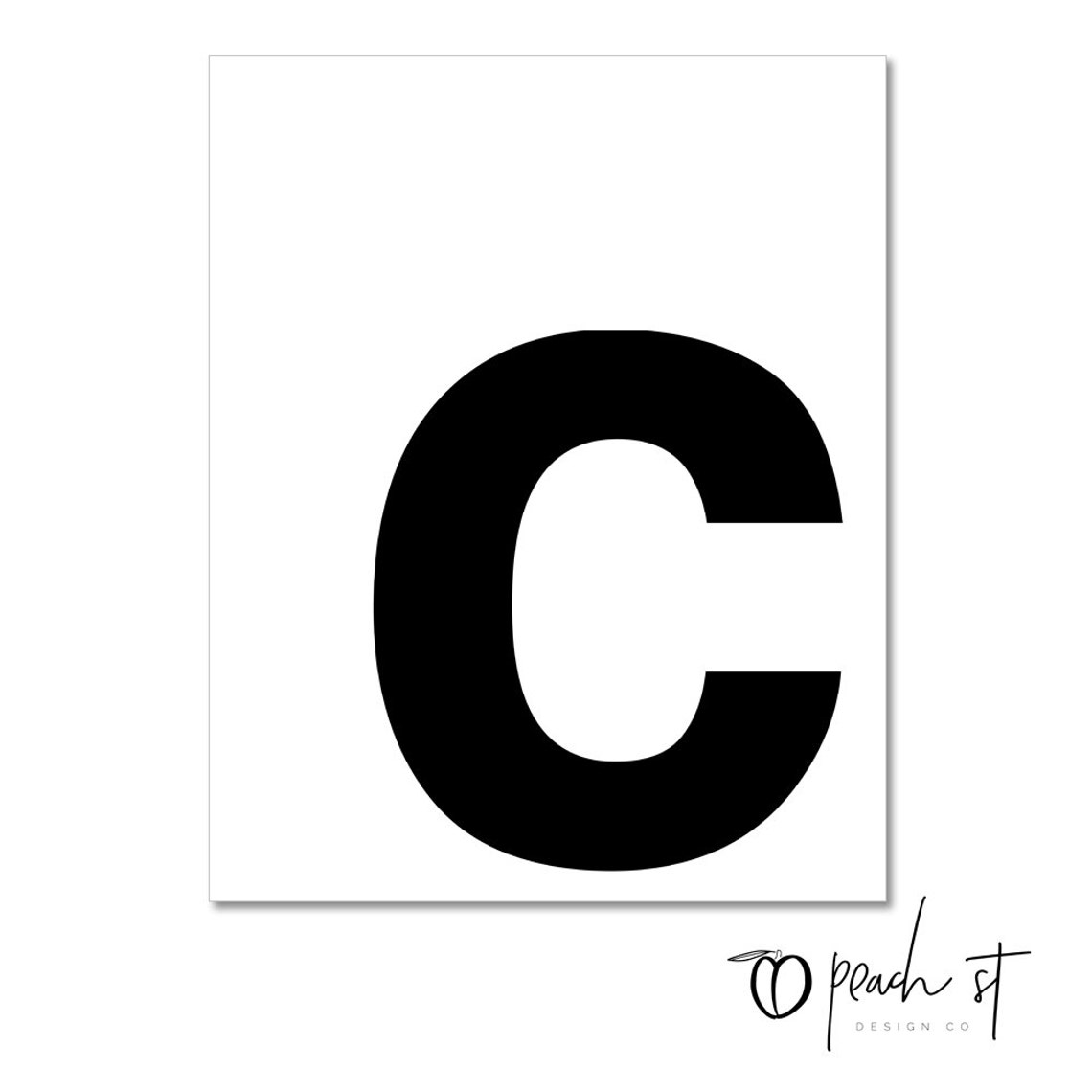 Lowercase Letter C, Typography Print, Printable Monogram, Printable Art ...