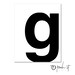 Lowercase Letter G, Typography Print, Printable Monogram, Printable Art ...