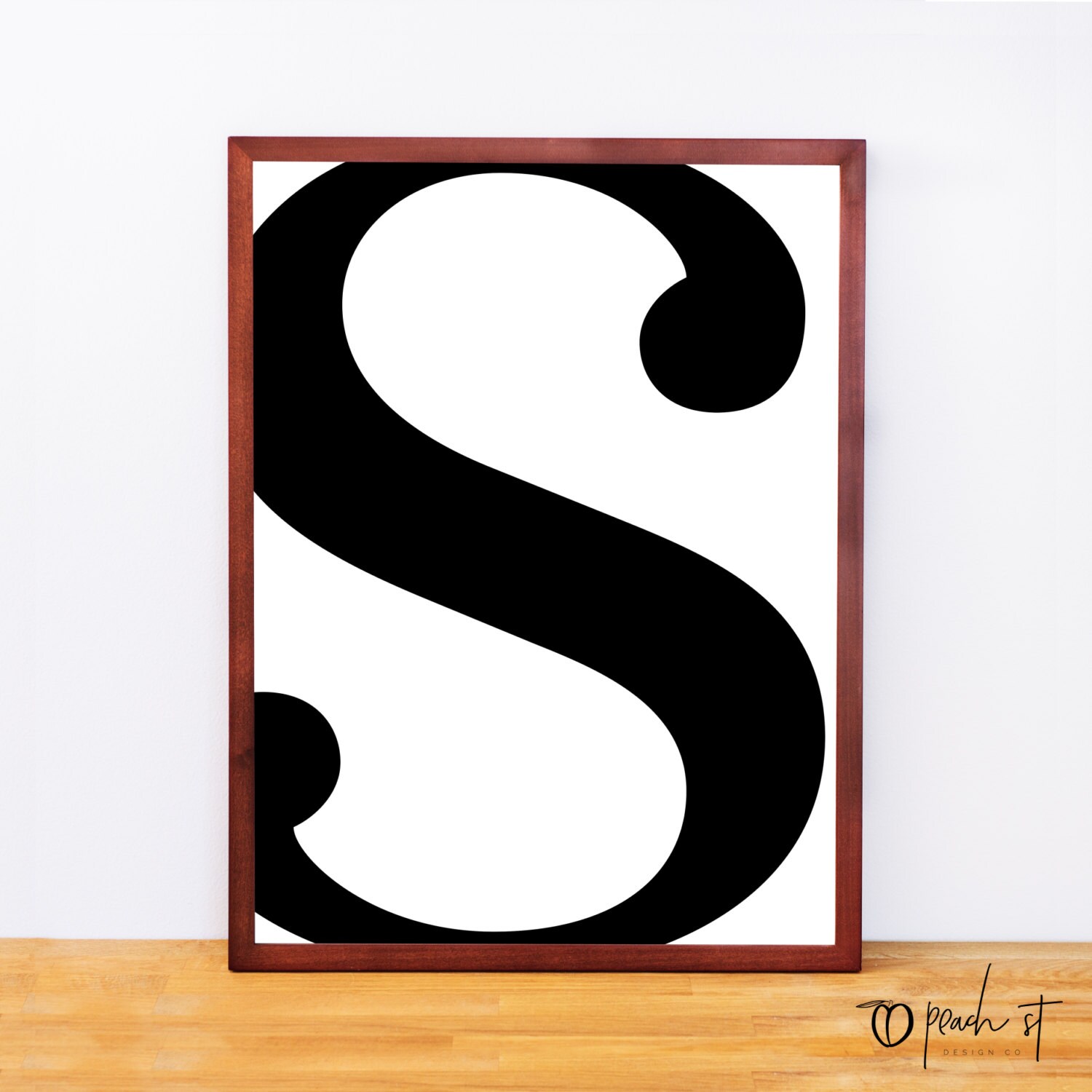 Serif Letter S, Typography Print, Letter Print, Printable Monogram ...