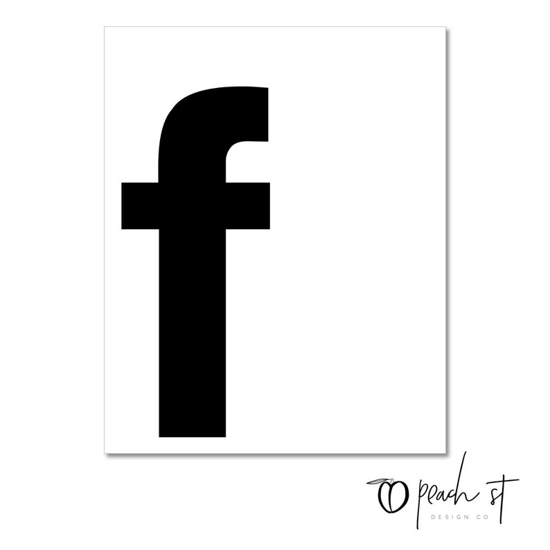 Lowercase Letter F, Typography Print, Printable Monogram, Printable Art ...