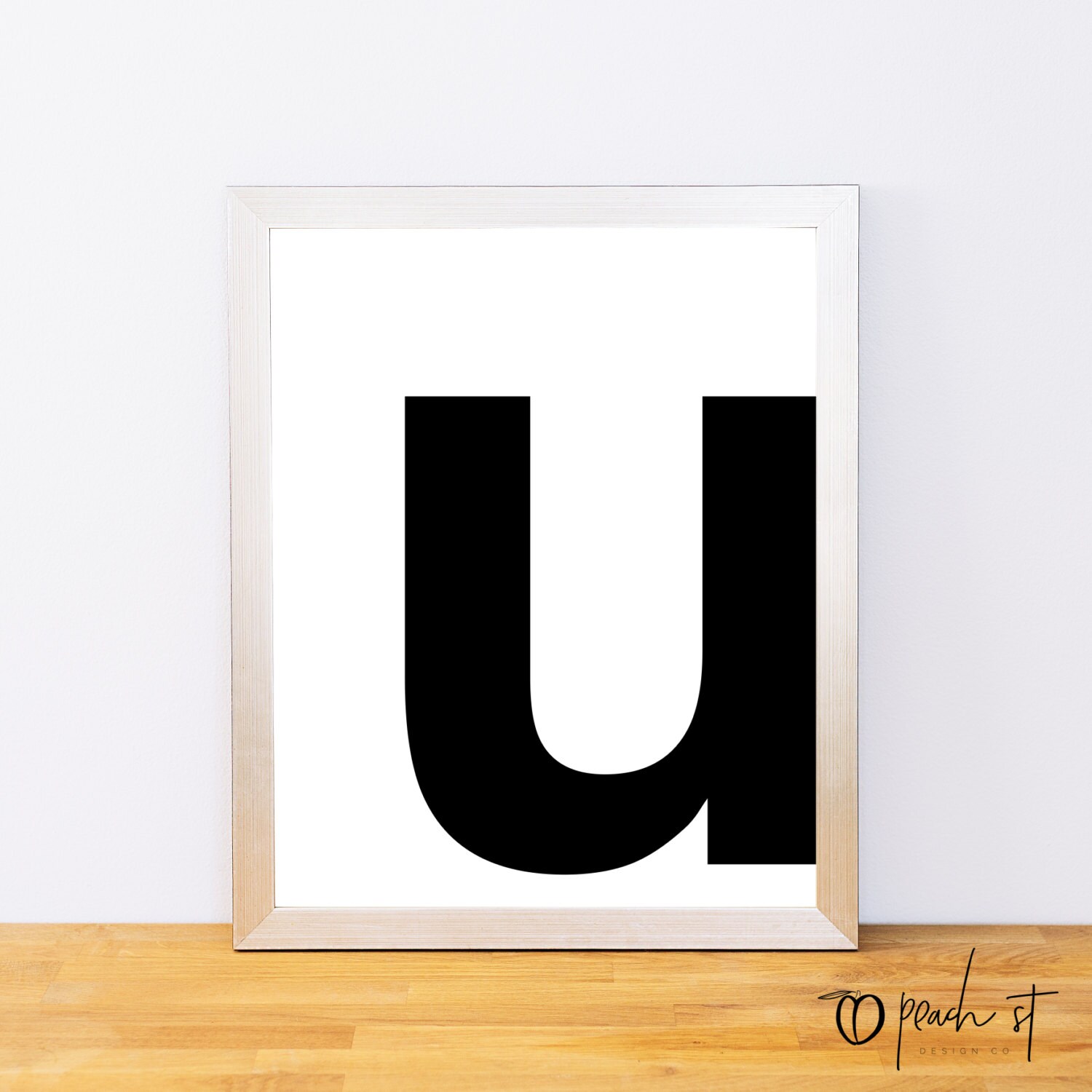 Lowercase Letter U, Typography Print, Printable Monogram, Printable Art ...